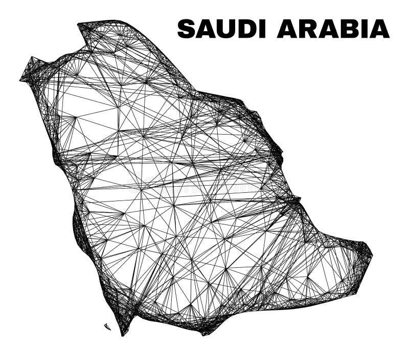 Network Map of Saudi Arabia. Stock Vector - Illustration of arabian ...