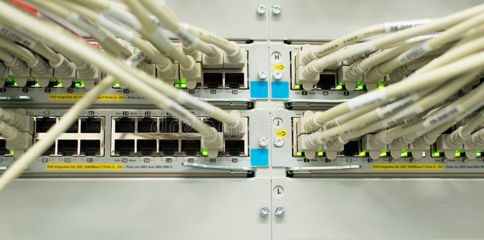Cabling rack stock photo. Image of network, blue, rj45 - 3227974