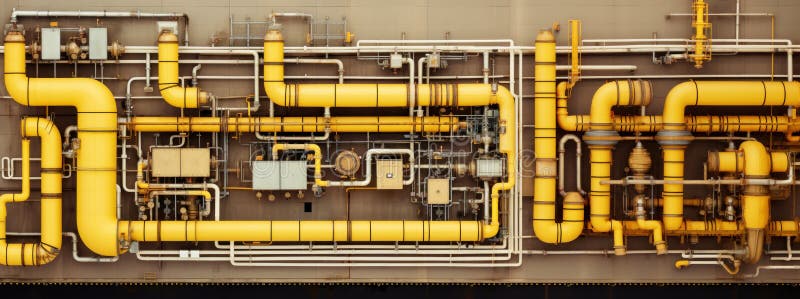 A Network of Large Yellow Pipes Forms a Complex System with Valves ...