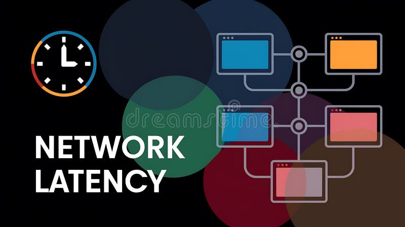 Illustration of Network Latency Stock Illustration - Illustration of interference, measurement ...