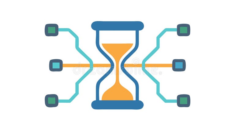 Network Latency & Distributed System Timing Icon, Vector Design ...