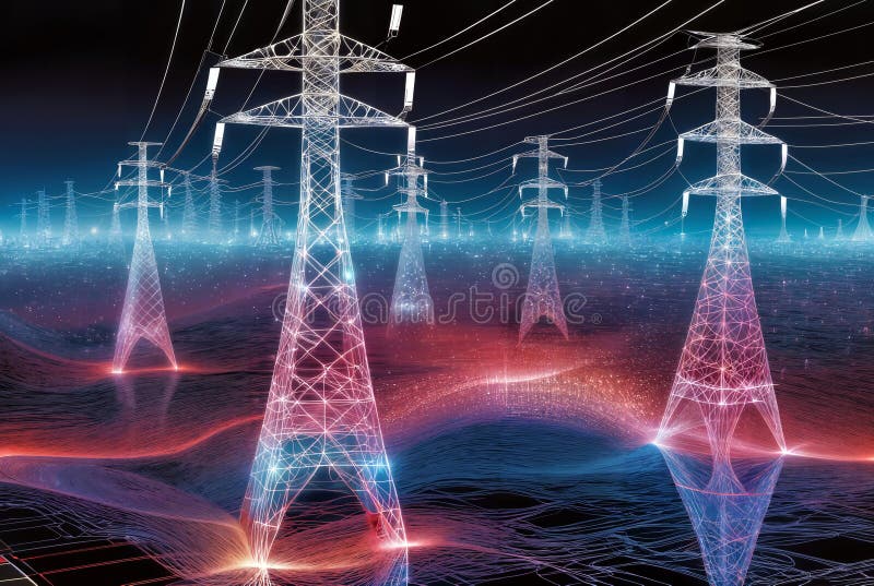 Electric Network: a Connected Landscape, Generative Ai Stock ...