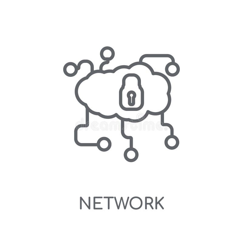 Network Linear Icon. Modern Outline Network Logo Concept on Whit Stock ...