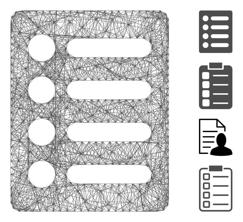 Network List Vector Mesh stock vector. Illustration of test - 215371858