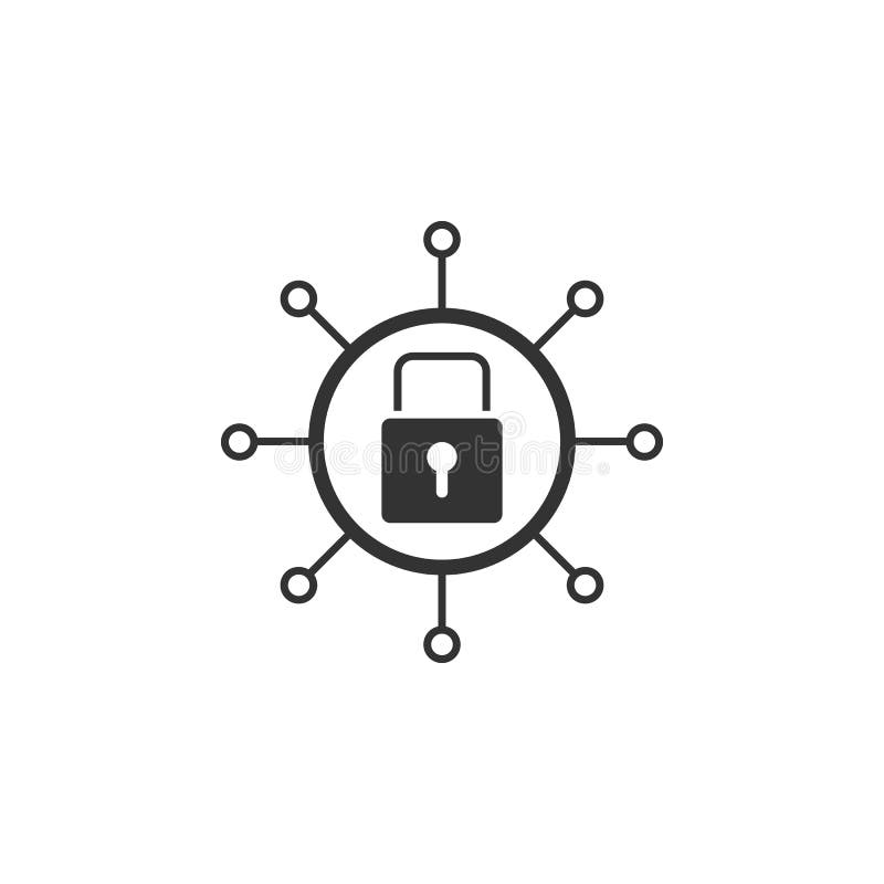 Network Lock, Protection and Security Vector Icons Set Cyber Computer ...