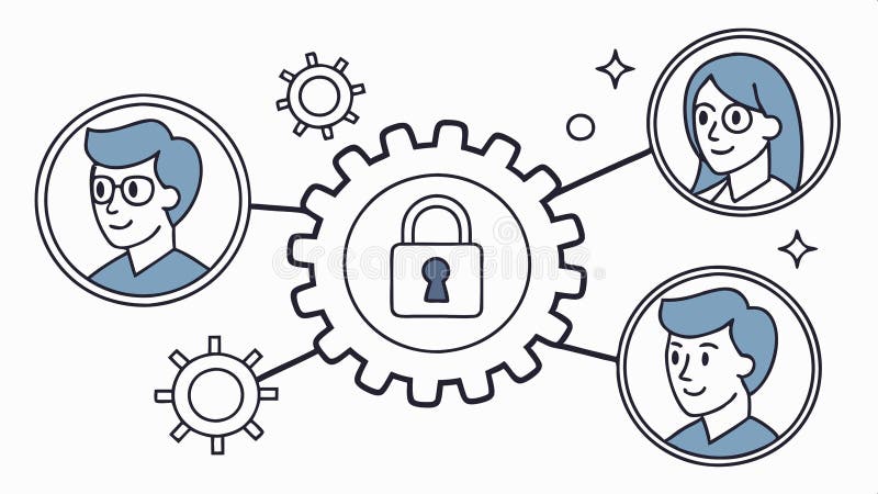 Network Lock, Protection and Security Vector Icons Set Cyber Computer ...