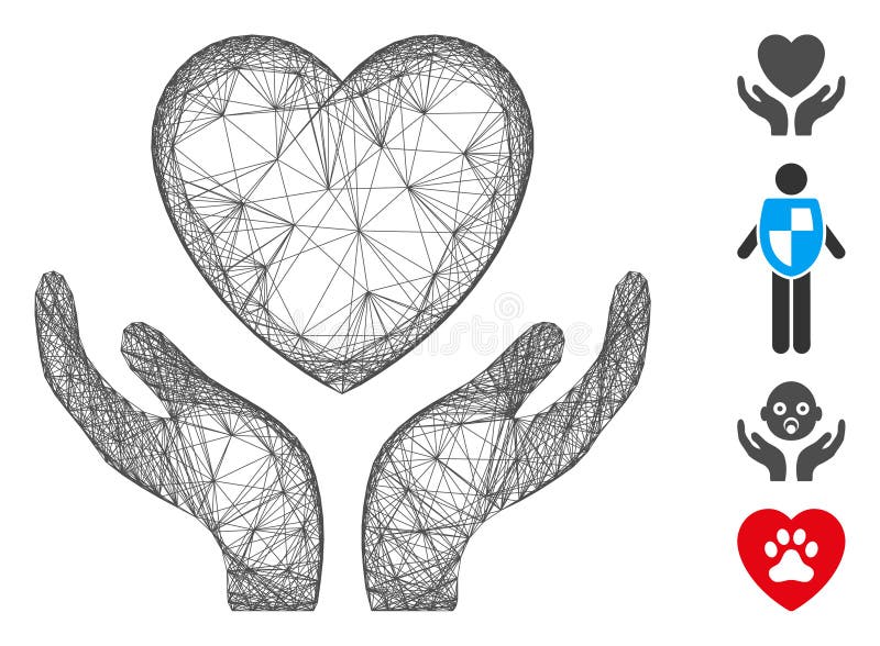 Network Love Heart Care Hands Vector Mesh Stock Vector - Illustration ... Network Love Heart Care Hands Vector Mesh Stock Vector - Illustration ...