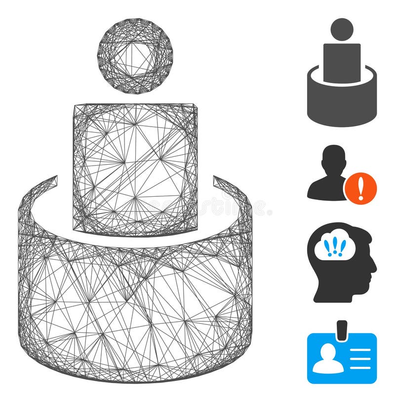 Network Man Isolation Vector Mesh Stock Illustration - Illustration of ...