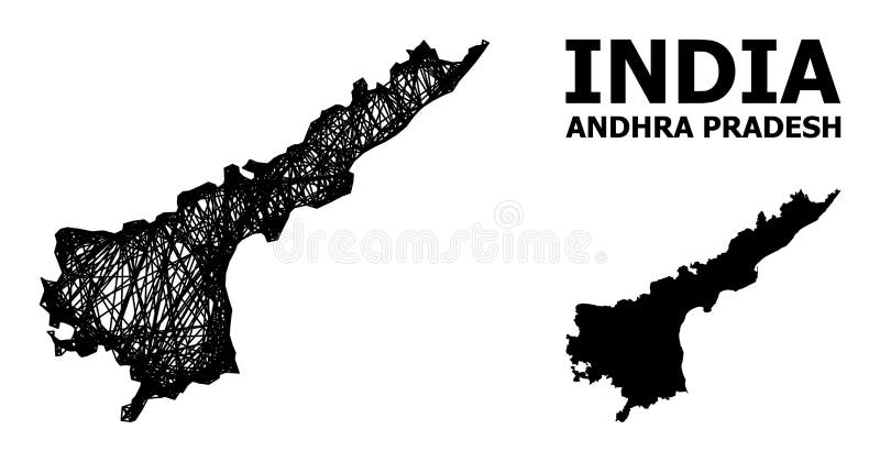 Network Map of Andhra Pradesh State Stock Vector - Illustration of ...