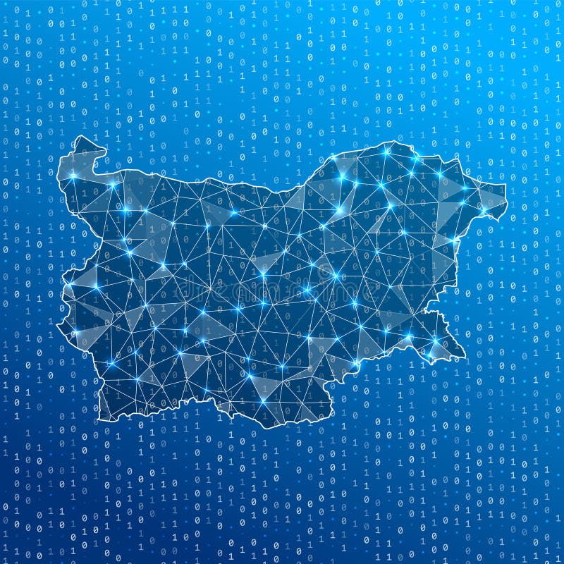 Network map of Bulgaria. stock vector. Illustration of patriot - 214892447