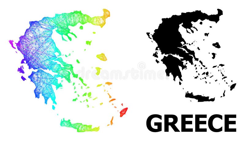 Network map of Greece. stock vector. Illustration of greek - 214893267