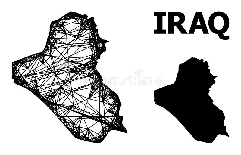 Network Map of Iraq stock illustration. Illustration of national ...
