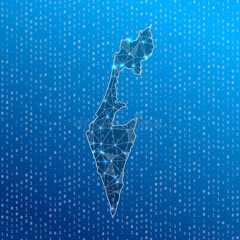 Network map of Israel. stock vector. Illustration of graphic - 217685341