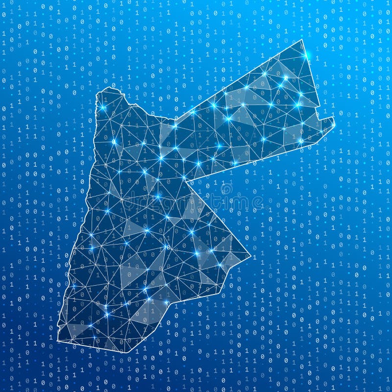 Network map of Jordan. stock vector. Illustration of geography - 219022836