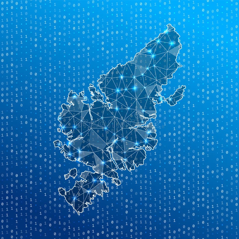 Network Map of Lewis and Harris. Stock Vector - Illustration of great ...