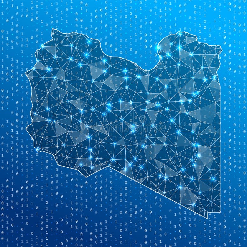 Network map of Libya. stock vector. Illustration of citizen - 218223564