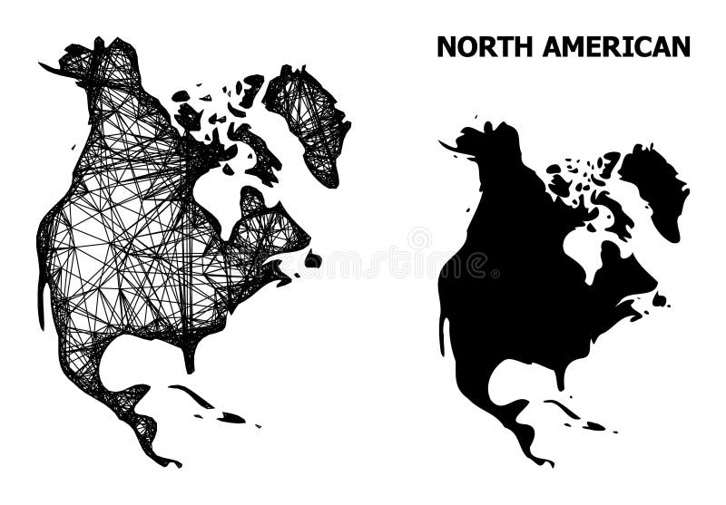 Network Map of North America Stock Illustration - Illustration of ...