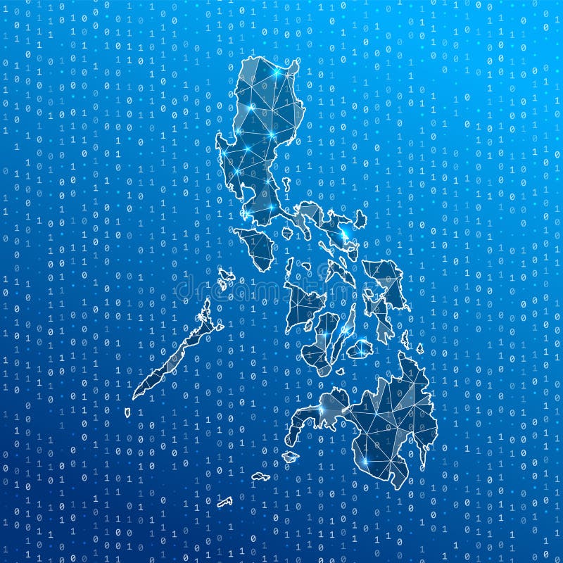 Network Map of Philippines. Stock Vector - Illustration of explore ...