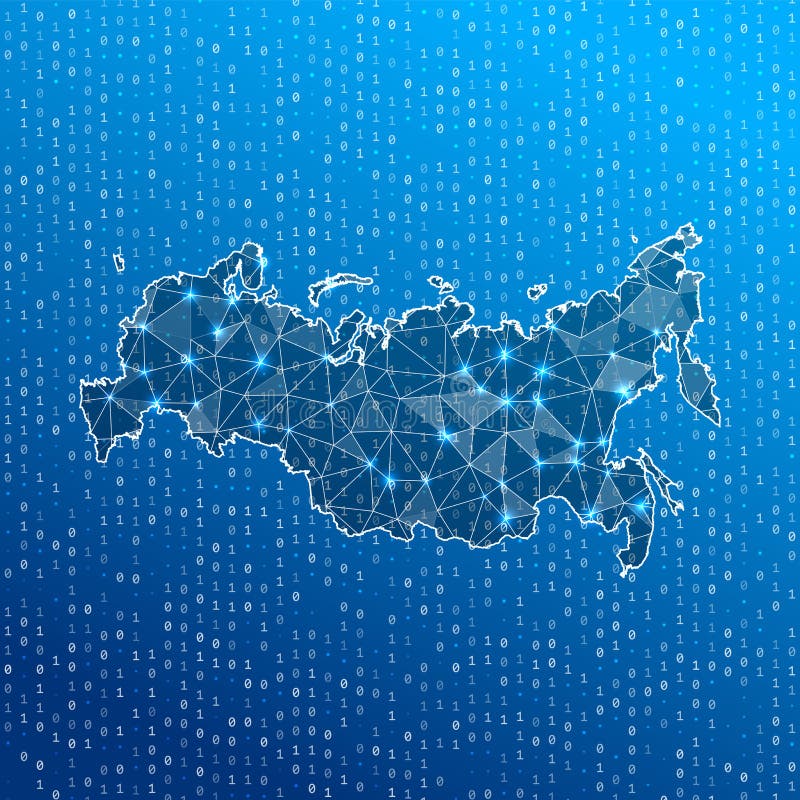 Network map of Russia. stock vector. Illustration of international ...