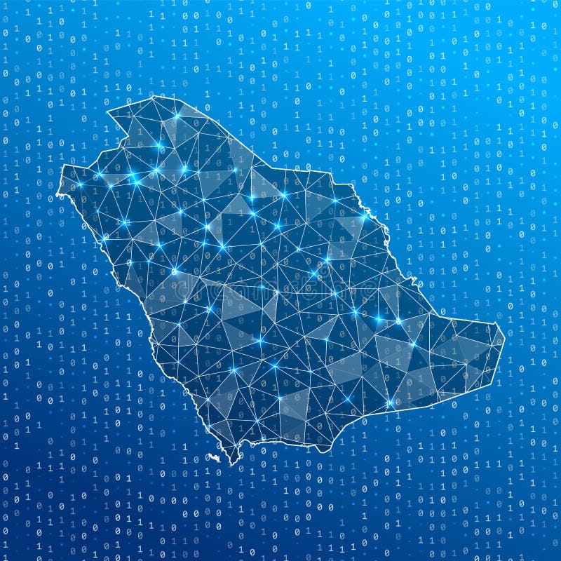 Network Map of Saudi Arabia. Stock Vector - Illustration of arabian ...