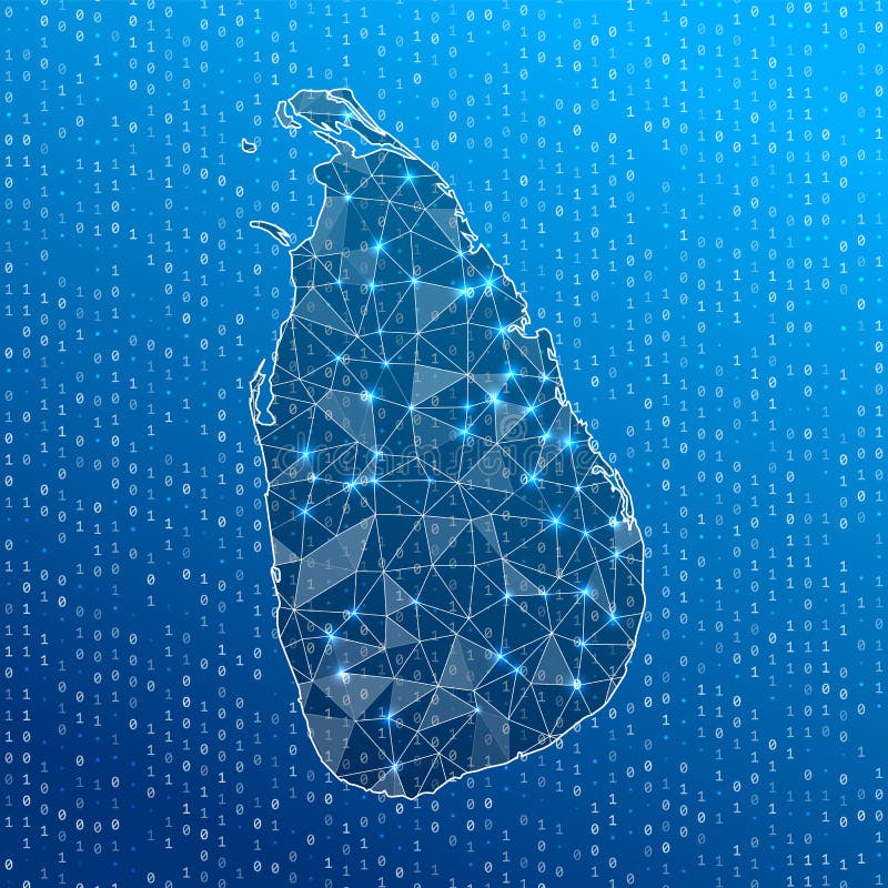 Network map of Sri Lanka. stock vector. Illustration of colombo - 214639875