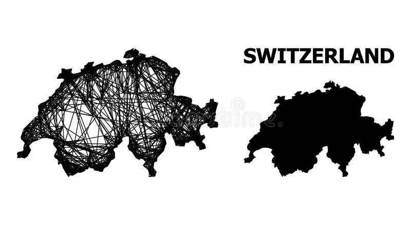 Network Map of Switzerland stock illustration. Illustration of ...