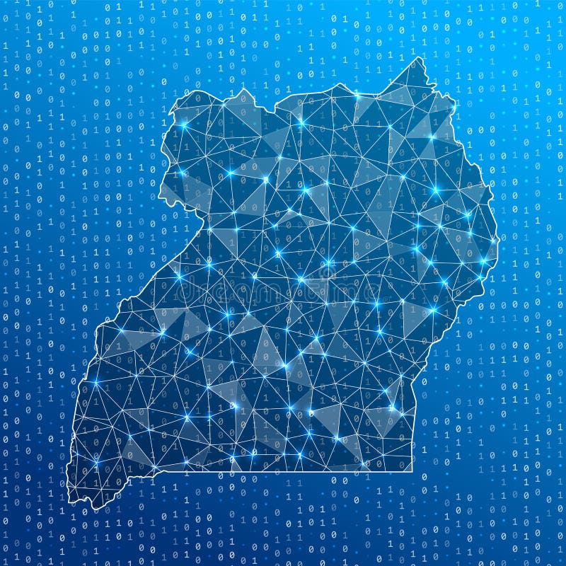 Network map of Uganda. stock vector. Illustration of journey - 217261408