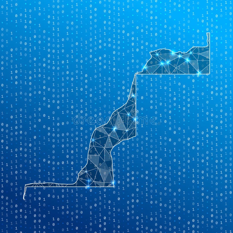 Network Map of Western Sahara. Stock Vector - Illustration of land ...