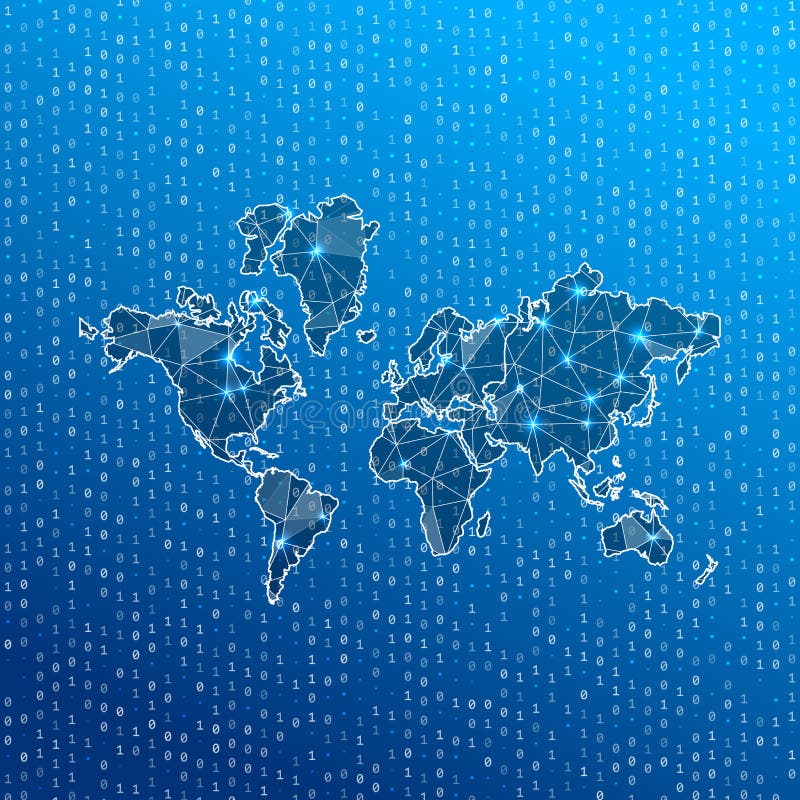 Network map of the world. stock vector. Illustration of national ...