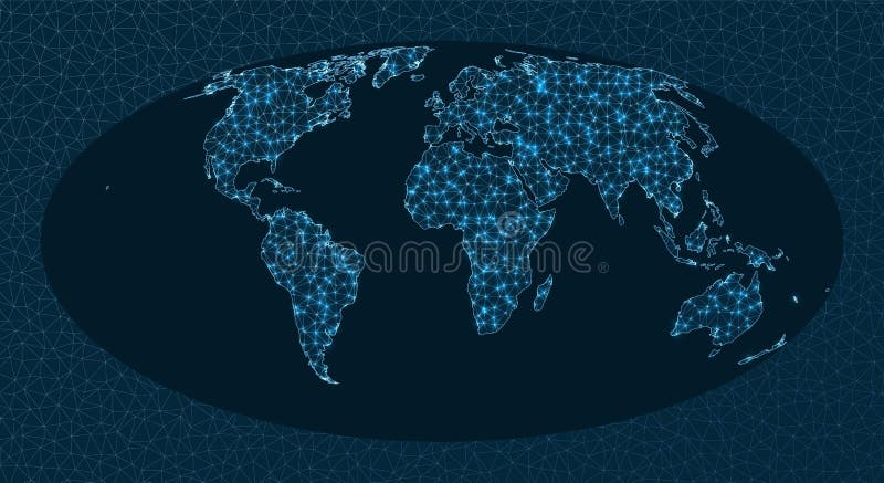 Network map of the world. stock vector. Illustration of pack - 175759591