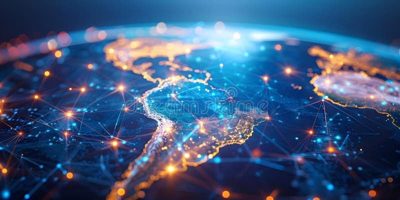 Network Mapping of the Americas Signifying Global Connectivity through ...