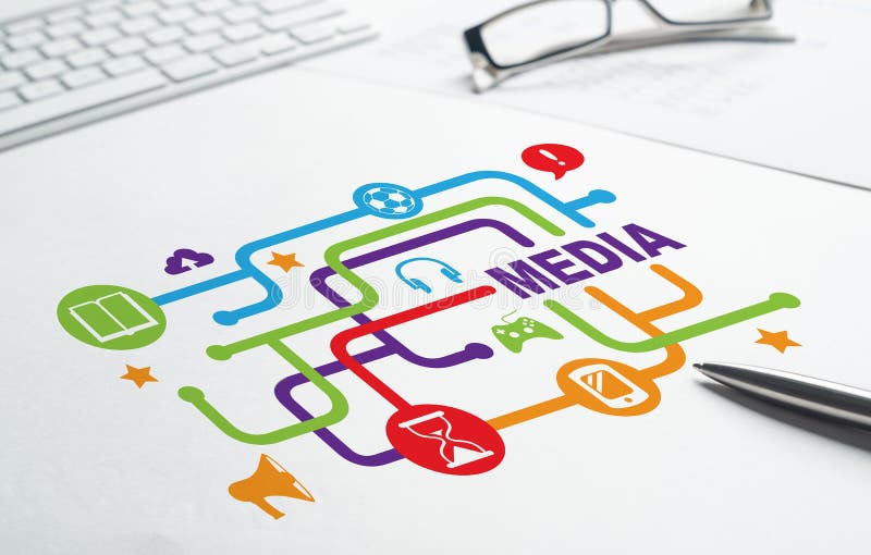 Network media background stock image. Image of mobile - 84813487