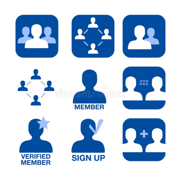 Network Membership Vector Icons Stock Vector - Illustration of logo ...