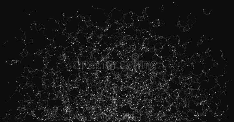 Network Mesh Random Procedural Art Background Illustration Stock Vector ...