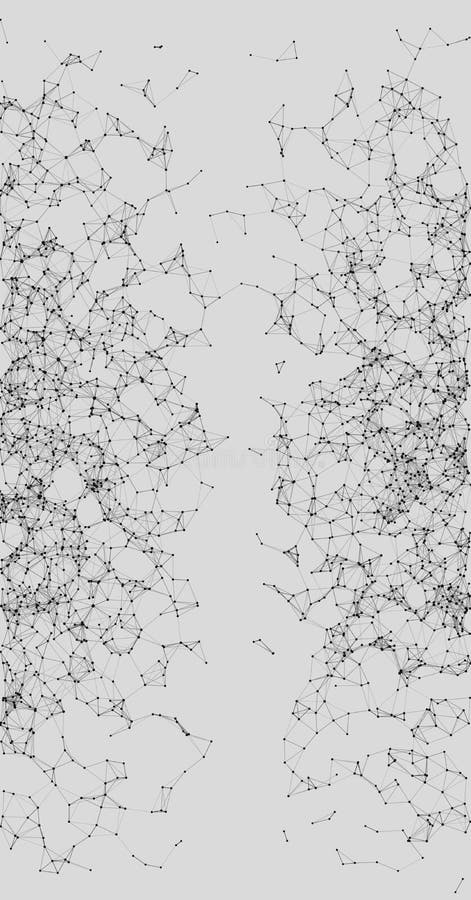 Network Mesh Random Procedural Art Background Illustration Stock Vector ...