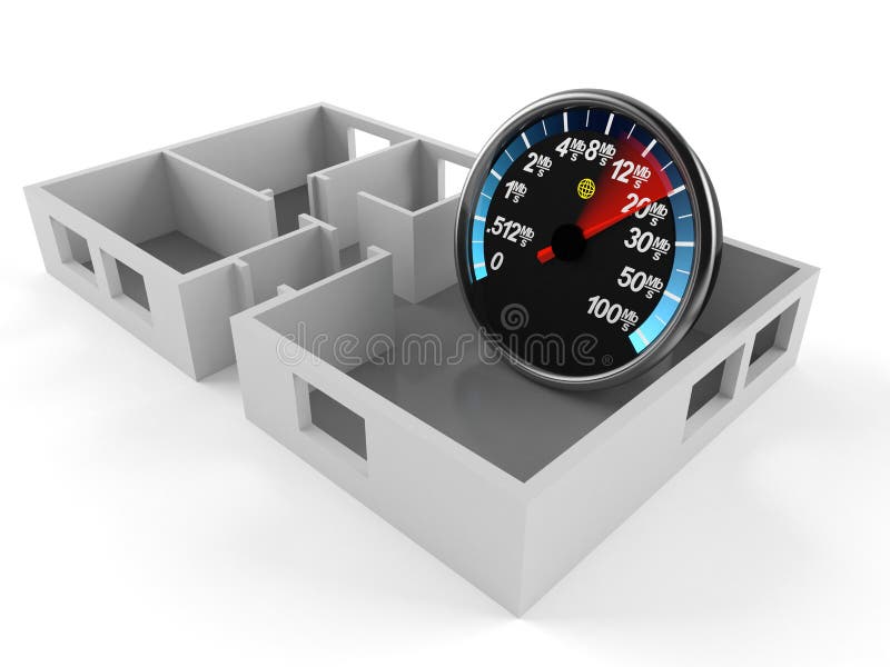 Network Meter Inside House Plan Stock Illustration - Illustration of ...