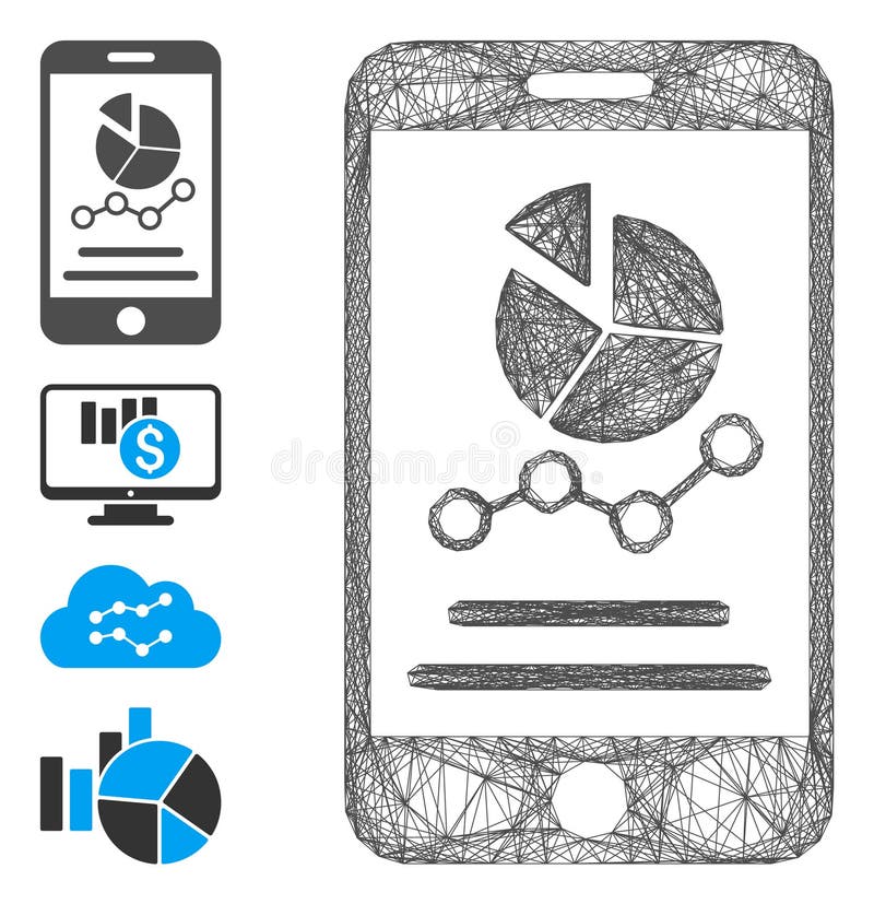 Network Mobile Graphs Vector Mesh Stock Vector - Illustration of ...