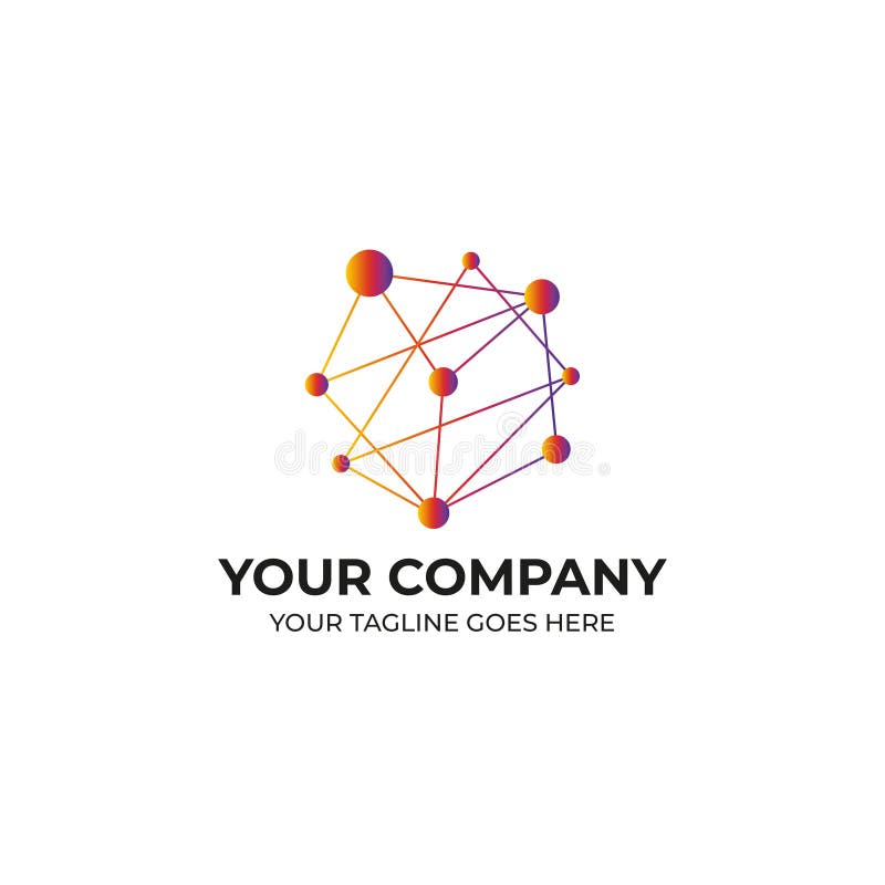 Network modern logo design stock vector. Illustration of line - 183325426