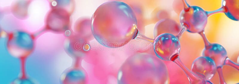 Network of Molecular Bonds of Biochemical Elements Stock Illustration ...