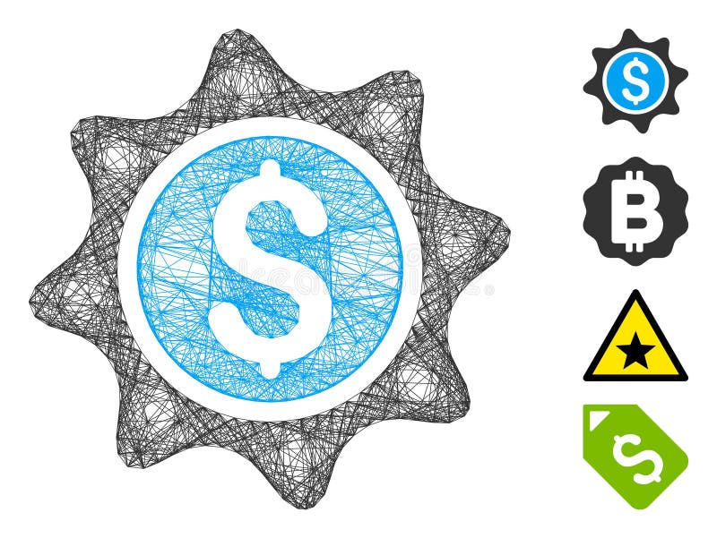 Network Money Sticker Vector Mesh Stock Vector - Illustration of ...