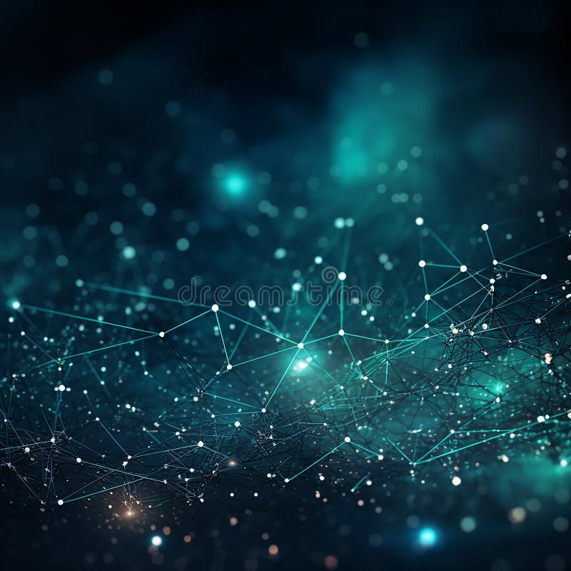 Network or Networking Technology Flowing Light Structure Background ...