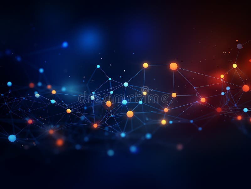 Network or Networking Technology Flowing Light Structure Background ...