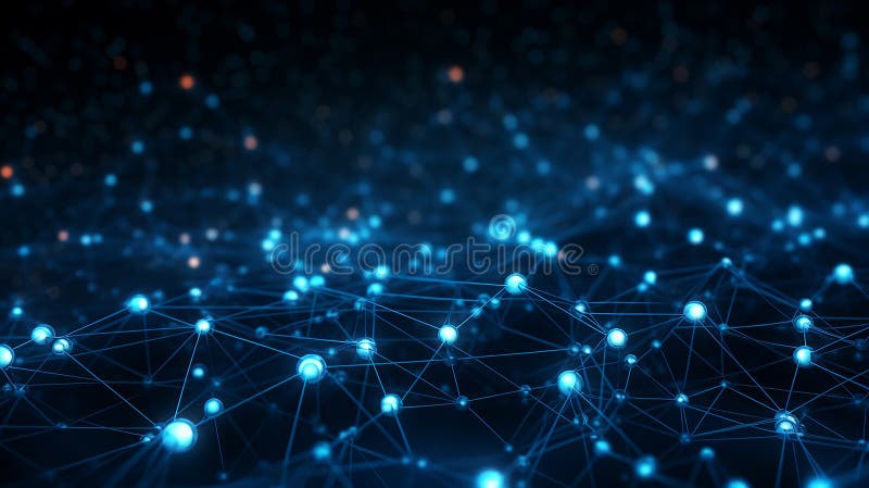 Network or Networking Technology Flowing Light Structure Background ...