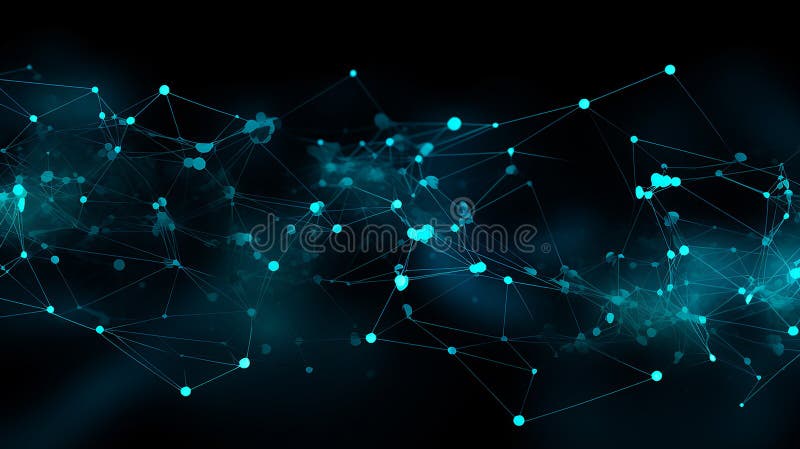 Network or Networking Technology Flowing Light Structure Background ...