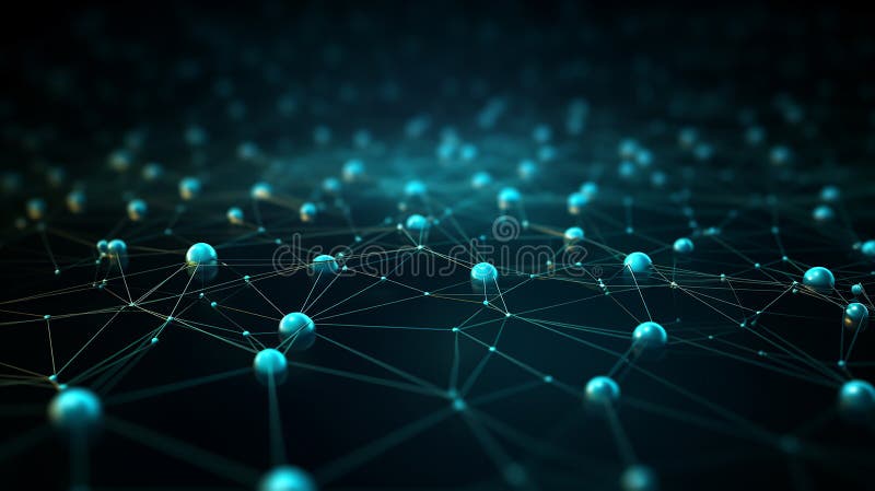 Network or Networking Technology Flowing Light Structure Background ...