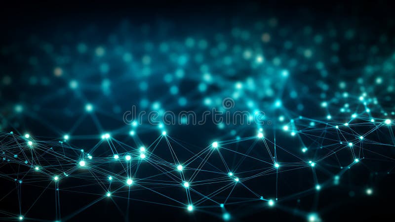 Network or Networking Technology Flowing Light Structure Background ...