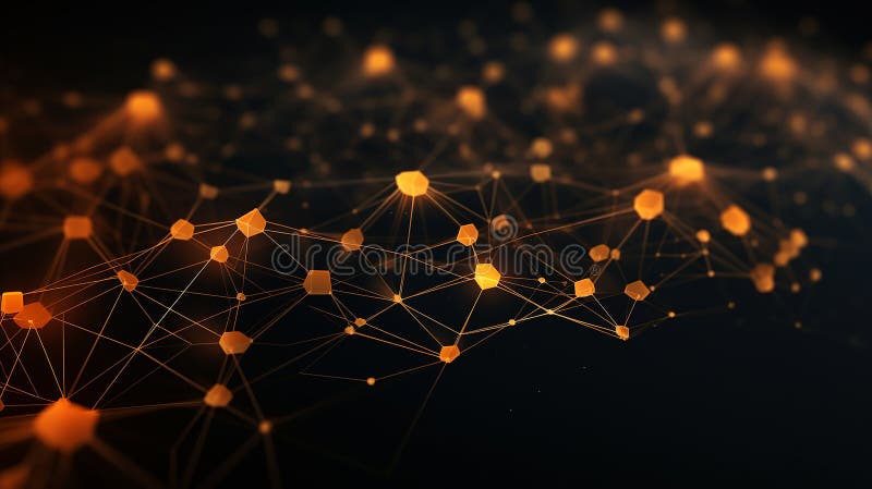 Network or Networking Technology Flowing Light Structure Background ...