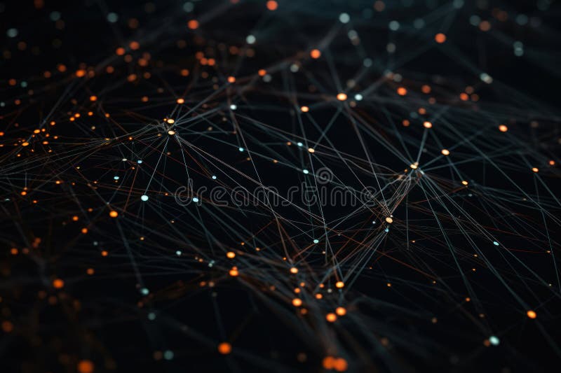Network of Neural Connections Generative Ai Stock Illustration ...