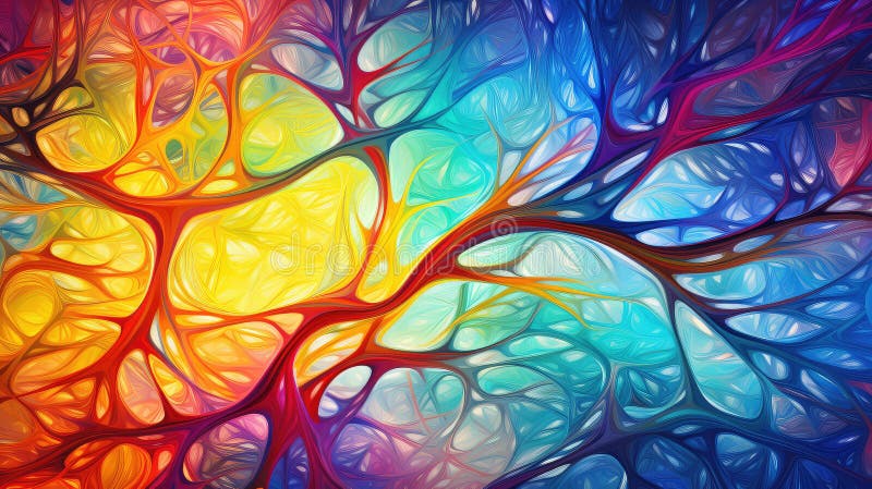 Network Neuroscience Abstract Molecular Stock Illustration ...