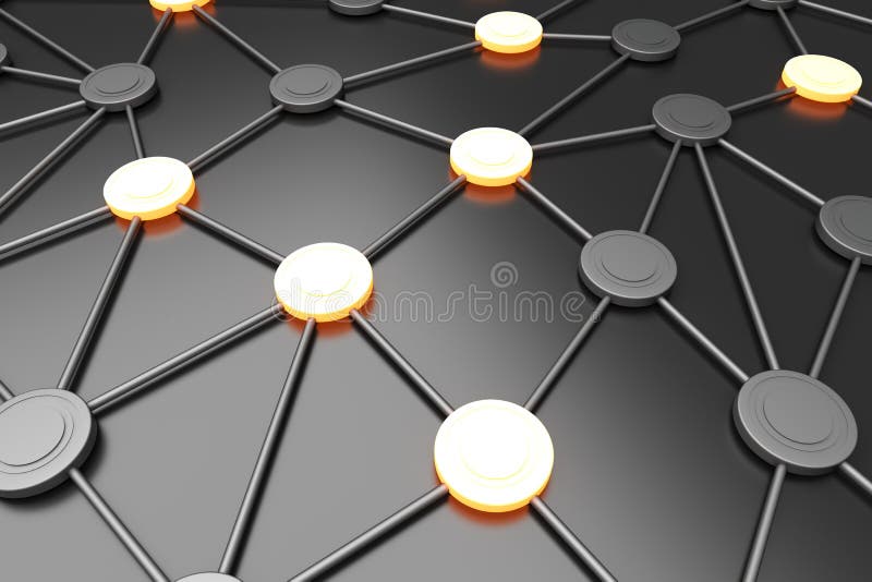 Network Nodes stock illustration. Illustration of relationship - 19087390